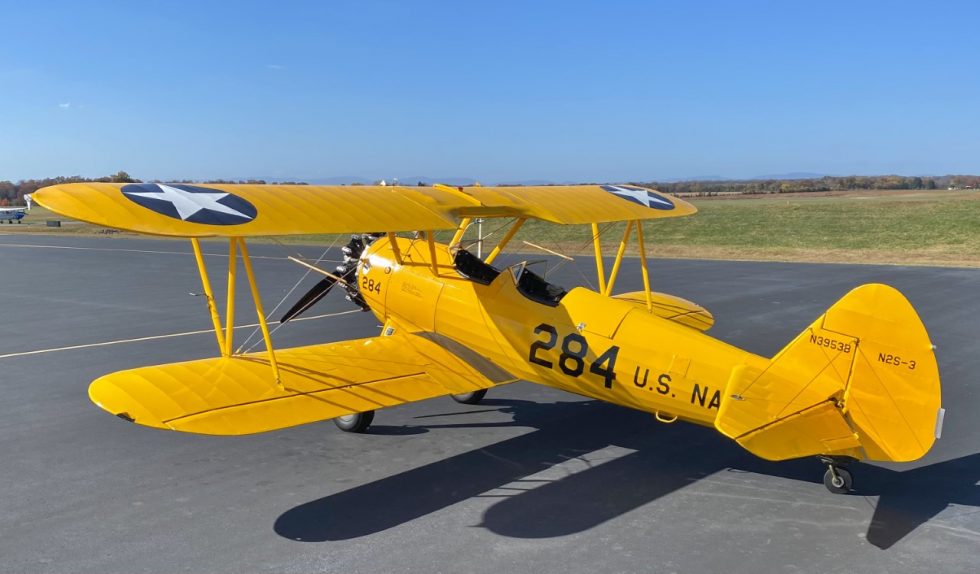 The PT17 Stearman Biplane - Airplane Tours Virginia